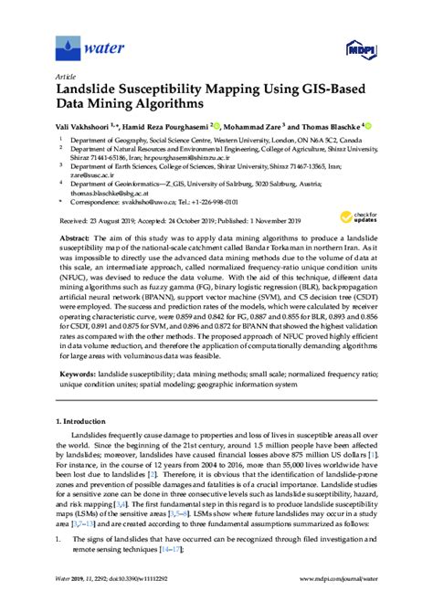 Pdf Landslide Susceptibility Mapping Using Gis Based Frequency Ratio Approach In Part Of Kullu