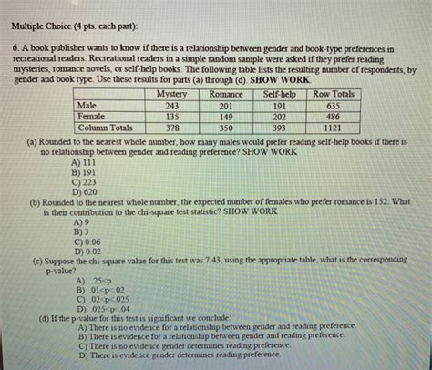 solved multiple choice 4 pts each part 6 a book