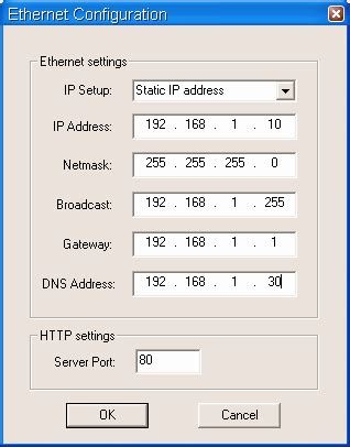 Configuring Ethernet Settings