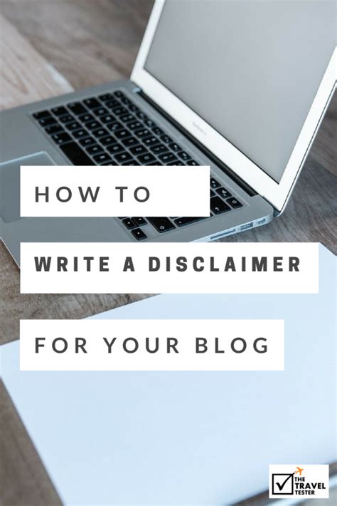 How To Write A Disclaimer For Your Blog The Travel Tester