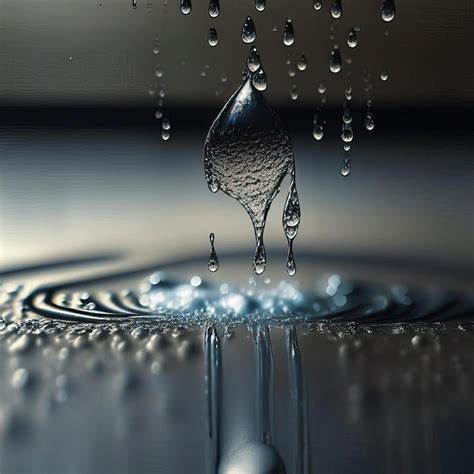 Premium Ai Image Water Drop Falling