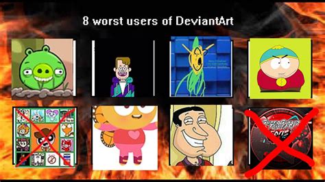 Top 8 Worst Deviantart Users By Superskibiditoilettv On Deviantart