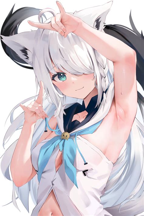 Shirakami Fubuki And Shirakami Fubuki Hololive Drawn By Uechin Ewokaku Danbooru