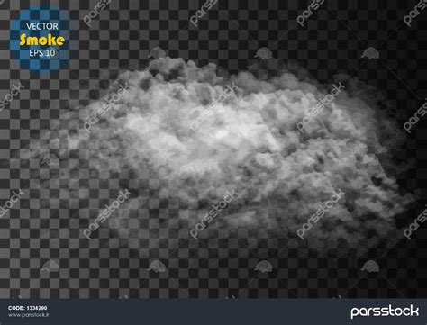جلوه ویژه شفاف جدا شده از مه یا دود وکتور سفید پس زمینه ابری مه یا دود