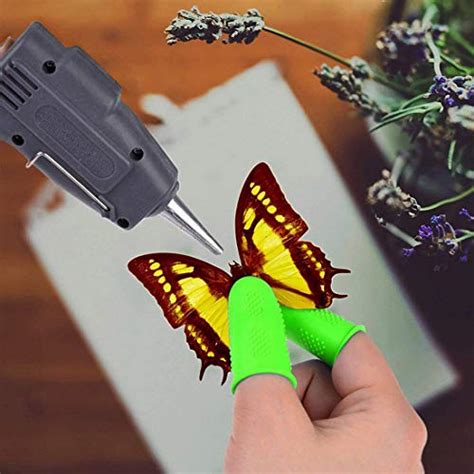 Ckanday 15 Pack Silicone Hot Glue Gun Finger Caps 5 Colors Finger