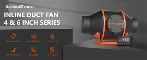Spider Farmer Inline Fan 150mm Grow And Brew