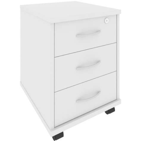 Тумба Riva подкатная 3 ящ с фолдингом А ТМ 3f Белый 420 450 556 — купить в интернет магазине