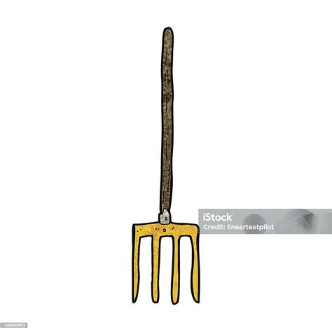 Cartoon Pitch Fork Stock Illustration Download Image Now Baseball