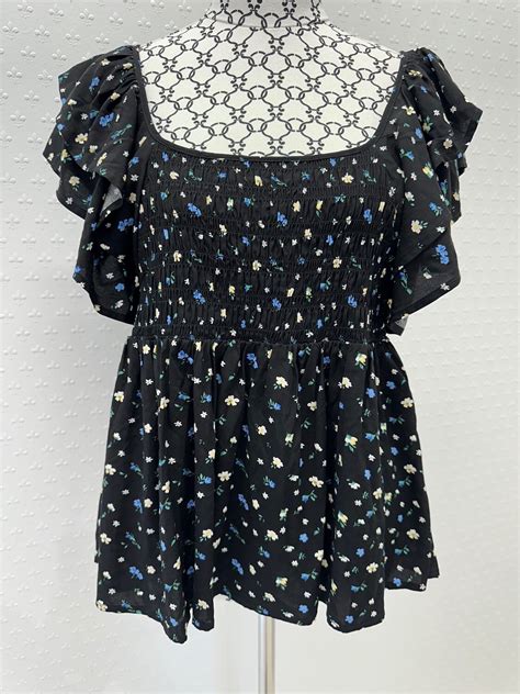 Sass Black Floral Top 8
