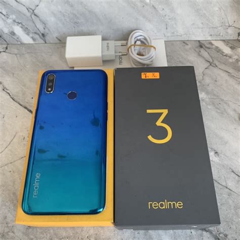 Jual Realme 3 Ram 3GB 32GB Biru Bekas Fullset Resmi Second Shopee