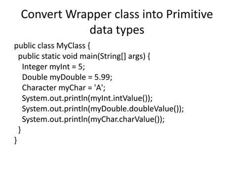 Wrapper Classes Ppt