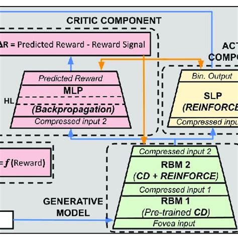 a computational schema of the model components and their training