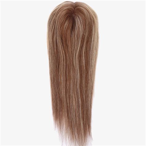 3x5 Medium Brown Mono Hair Topper For Thinning Crown Hair Piece