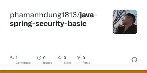 Github Phamanhdung Java Spring Security Basic