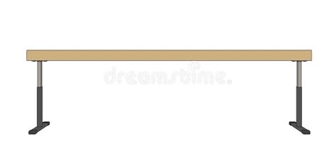 Balance Beam Vector Outline Illustration Stock Vector Illustration