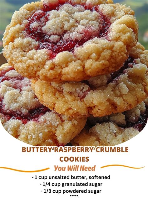 Buttery Raspberry Crumble Cookies Sweet Fruity And Irresistible