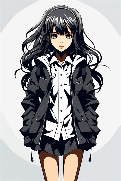 Premium Vector Young Girl Anime Style Character Vector Illustration