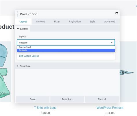 how to create custom layout for product grid and carousel powerpack
