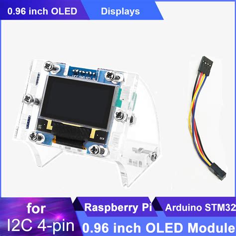 Raspberry Pi 4 096 Inch Oled I2c 4 Pin Lcd Screen Module Displays Cpu