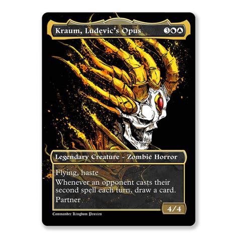 Kraum Ludevics Opus Full Art Custom Mtg Proxy Card Print Mtg