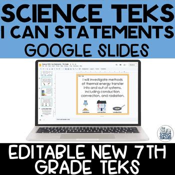 Science TEKS I Can Statements 7th Grade By The Crafty Science Teacher