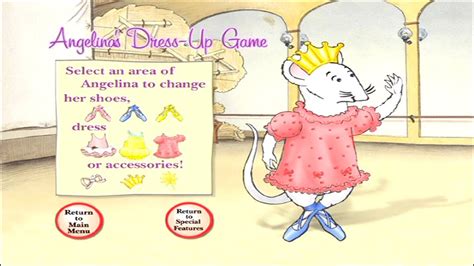 Angelina Ballerina Angelinas Dress Up Game Youtube