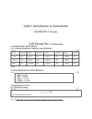 Introduction To Instruments Familiarization With Breadboard And Course Hero