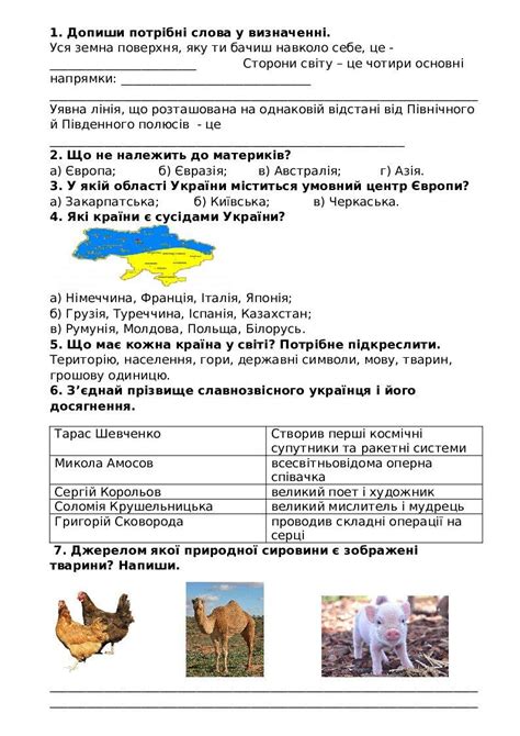 Діагностувальна робота з ЯДС по темі Людина і світ 2 клас Тест Я
