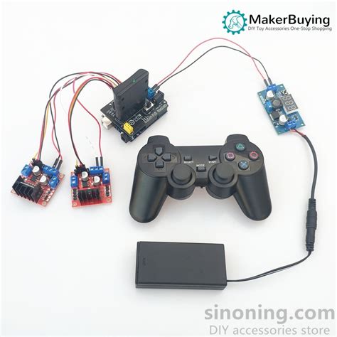 Ps2 Mecanum Omnidirectional Wheel And Robot Arm Control Kit For Arduino With L298n 18650 With