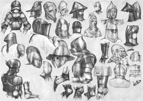 Fantasy Knight Helmet Drawing