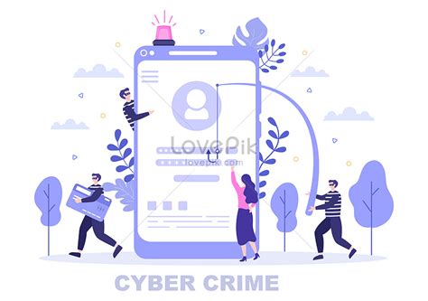 사이버 범죄 벡터 일러스트 무료 다운로드 Lovepik
