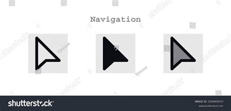 Navigation Icons Set Ui Design Stock Vector Royalty Free 2266909257