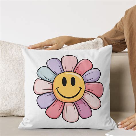 Cute Smiley Face Flower Pastelhappy Face Flower Svgdaisy Svgsmileful