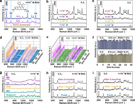 A Raman Spectra Of R6g 1 × 10 −5 M Adsorbed On Bare Nylon Membrane