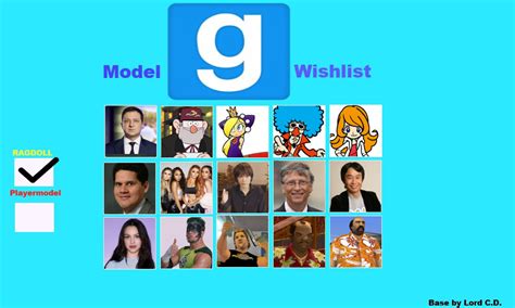 Gmod Model Wishlist 2 By Supermario231a On Deviantart