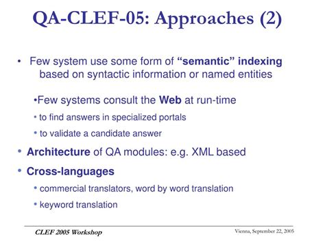 Ppt Overview Of The Multilingual Question Answering Track Powerpoint