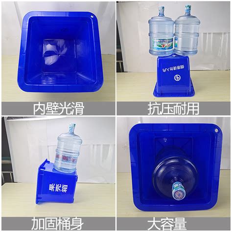 户外垃圾桶果皮箱无盖塑料果壳箱蓝色大号室外分类环卫加厚正方形 虎窝淘