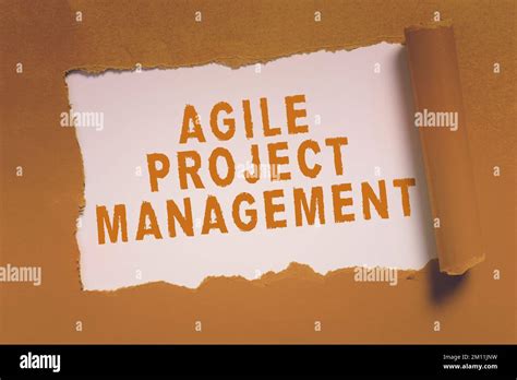 Hand Writing Sign Agile Project Management Business Overview