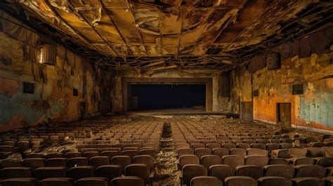 Rotting Auditorium Is An Abandoned Theatre Background Abandoned Movie