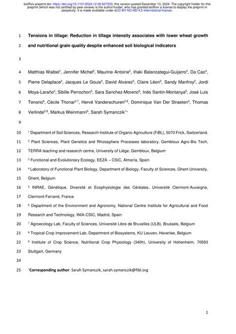 Pdf Tensions In Tillage Reduction In Tillage Intensity Associates