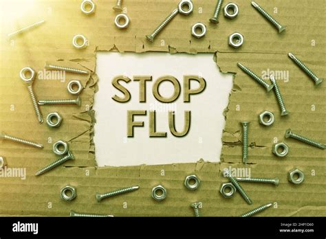 Text Caption Presenting Stop Flu Business Approach Treat The