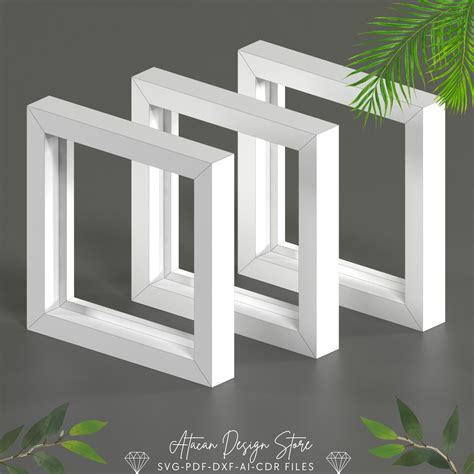 8x8 Inch Shadow Box Frame Svg Template Perfect For Cricut