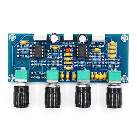 XH-A901 NE5532 Amplifier Tone Board Preamp Pre-amp With treble bass vo ...