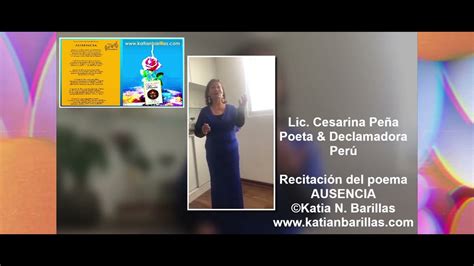 La poeta y declamadora peruana Cesarina Peña recita el poema