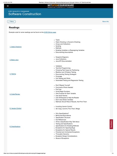 readings software construction electrical engineering and computer