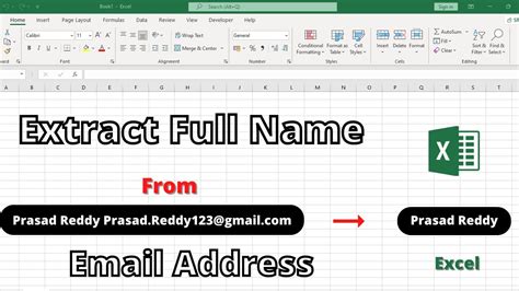 Extract Full Name From Email Address In Excel Advanced Formula To Extract Full Name From Email