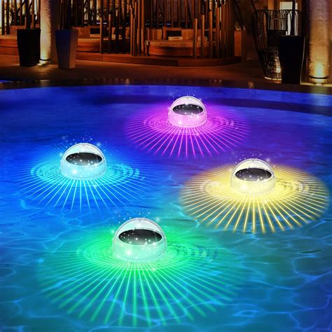 Amazon Solar Floating Pool Lights Pool Lights That Float With RGB Color Changing