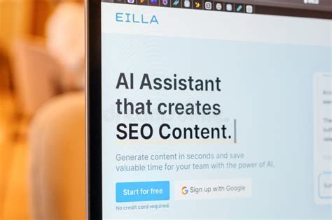 AI Site Helping With Content Production Editorial Stock Image Image