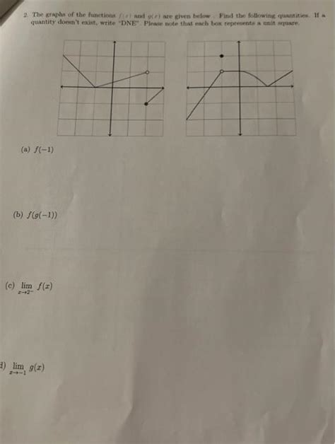 Solved 4 The Graphs Of The Functions G X And H X Ure