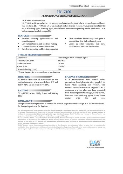 Peg 10 Dimethicone 99 Pure 50kg At ₹ 500kg In New Delhi Id